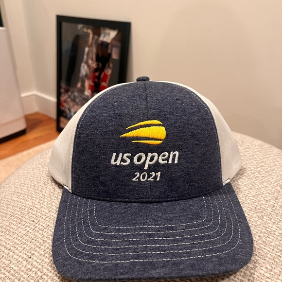 Accessories | Us Open 221 Blue And White Cap | Poshmark